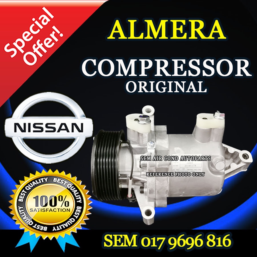 NISSAN ALMERA ORIGINAL COMPRESSOR/ KOMPRESOR (CAR AIRCOND SYSTEM ...