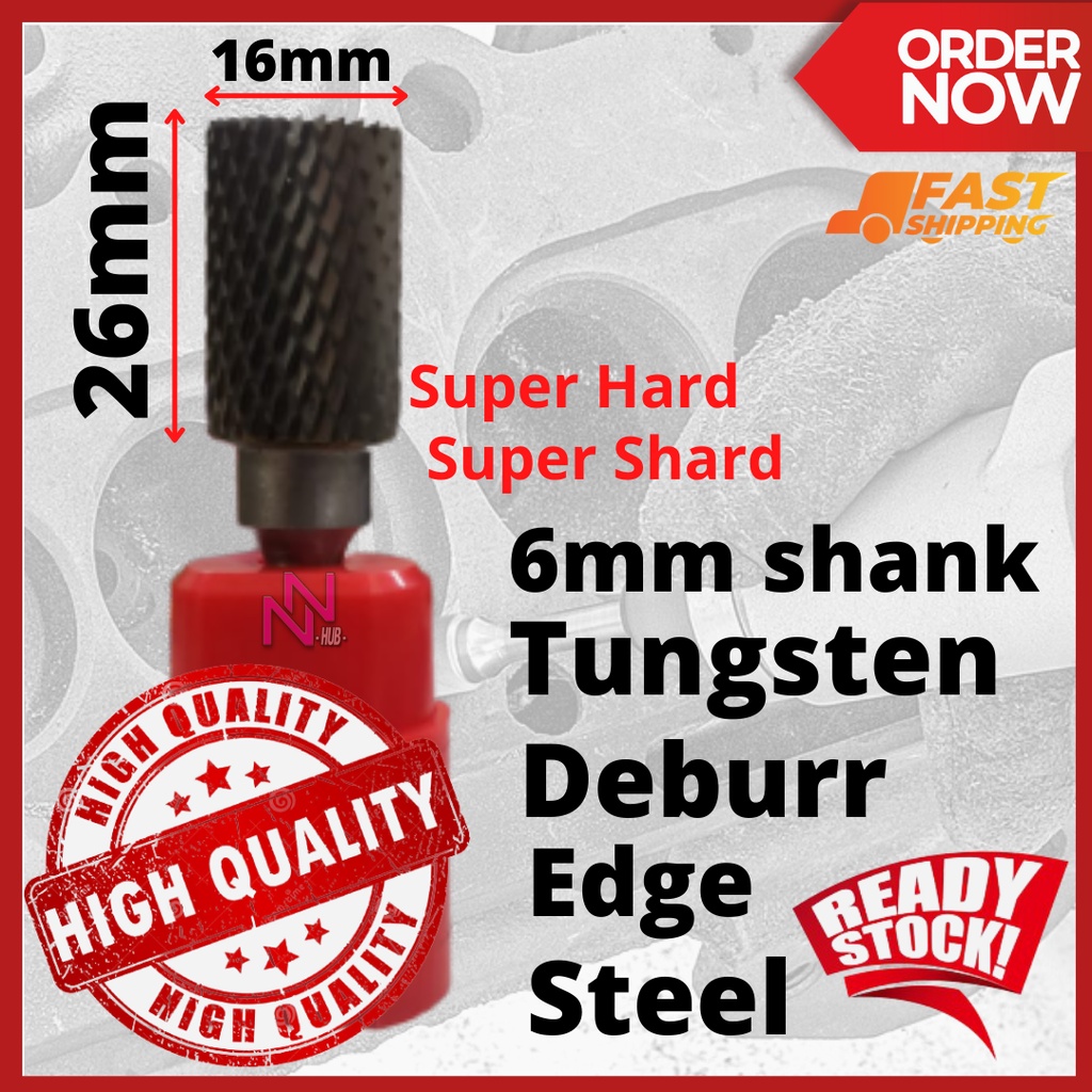 🔥Hard Alloy🔥 Mata Porting 6 x 16mm Tungsten Carbide Burr Double Cut ...