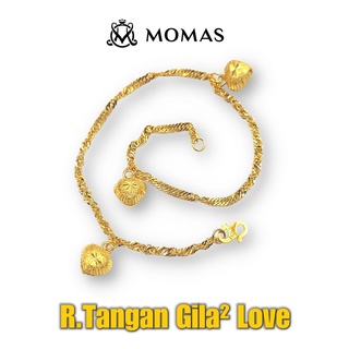 Rantai Tangan Gila Gila Love Emas 916 Tulen Gelang Emas 916 Tulen Love ...