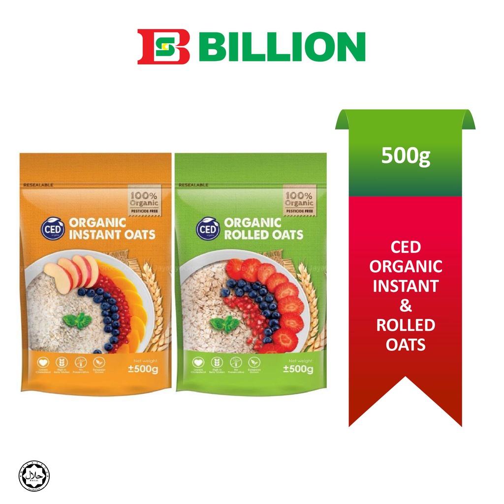 CED Organic Instant/Rolled Oats - 500g | Shopee Malaysia CED Organic Instant/Rolled Oats - 500g | Shopee Malaysia