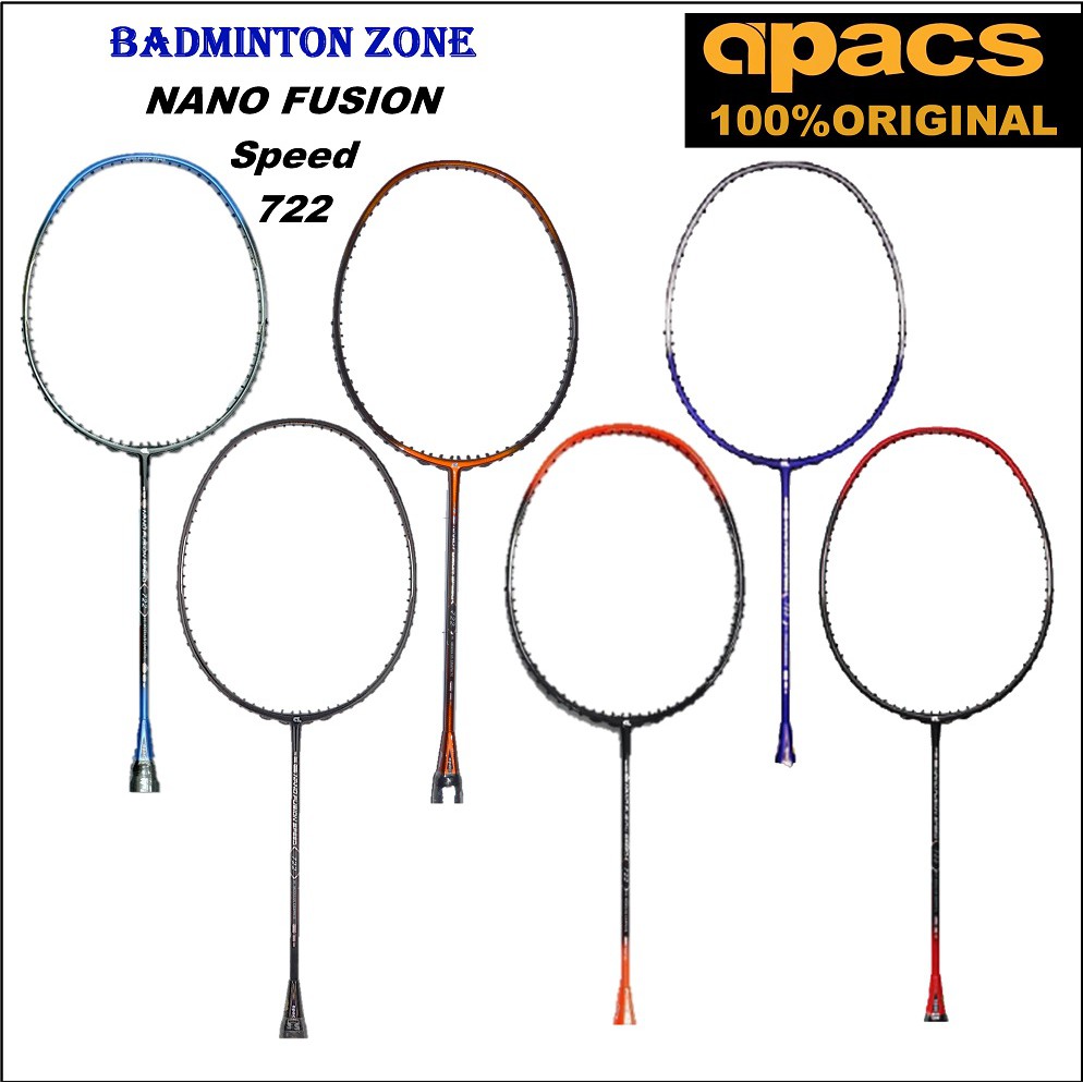 [Ready Stock] Apacs Nano Fusion Speed 722 Series (No String) Badminton ...