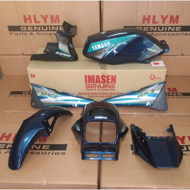 🔥Y762 YAMAHA RXZ IMASEN HIJAU LAICI /RXZ HLYM MUDGUARD TEBAL🔥COVER SET WITH STICKER SIAP TANAM ...