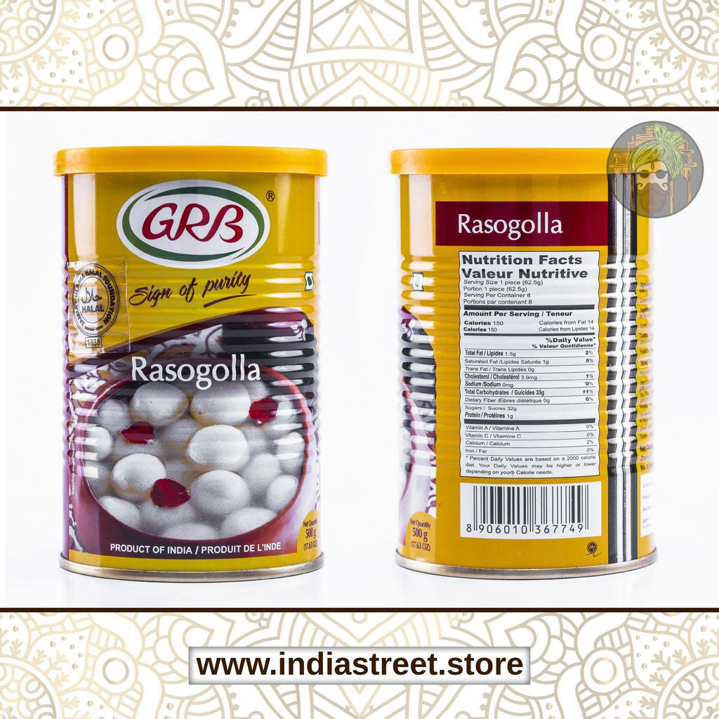 GRB CANNED RASOGOLLA 500G - INDIAN SWEETS | Shopee Malaysia