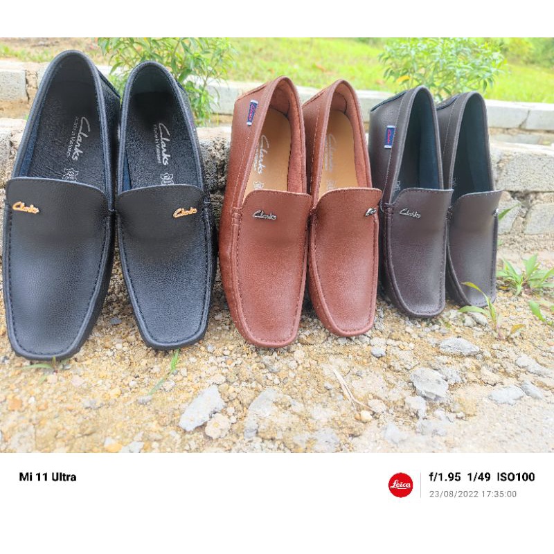 [FREE GIFTS 🎁]KASUT KULIT ORI💯 CLARKS LOAFER BLACK, BROWN AND COFFEE ...