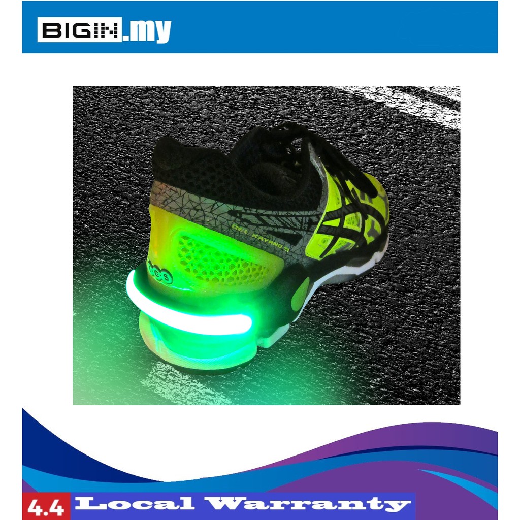 Green LED Rechargeable Battery Running Heel Light Smart77 | Shopee Malaysia