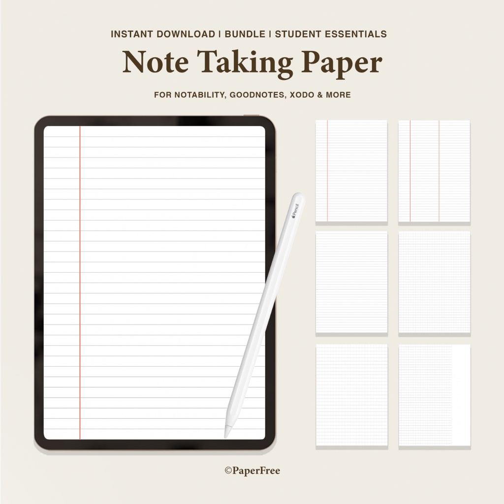 GoodNotes / Notability / Note Taking Papers Bundle / Printables PDF ...