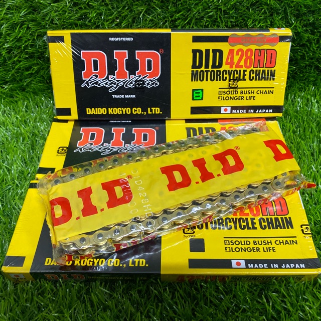 DID RACING CHAIN 428 HD Original Hologram (122L / 132L )HEAVY DUTY GOLD ...