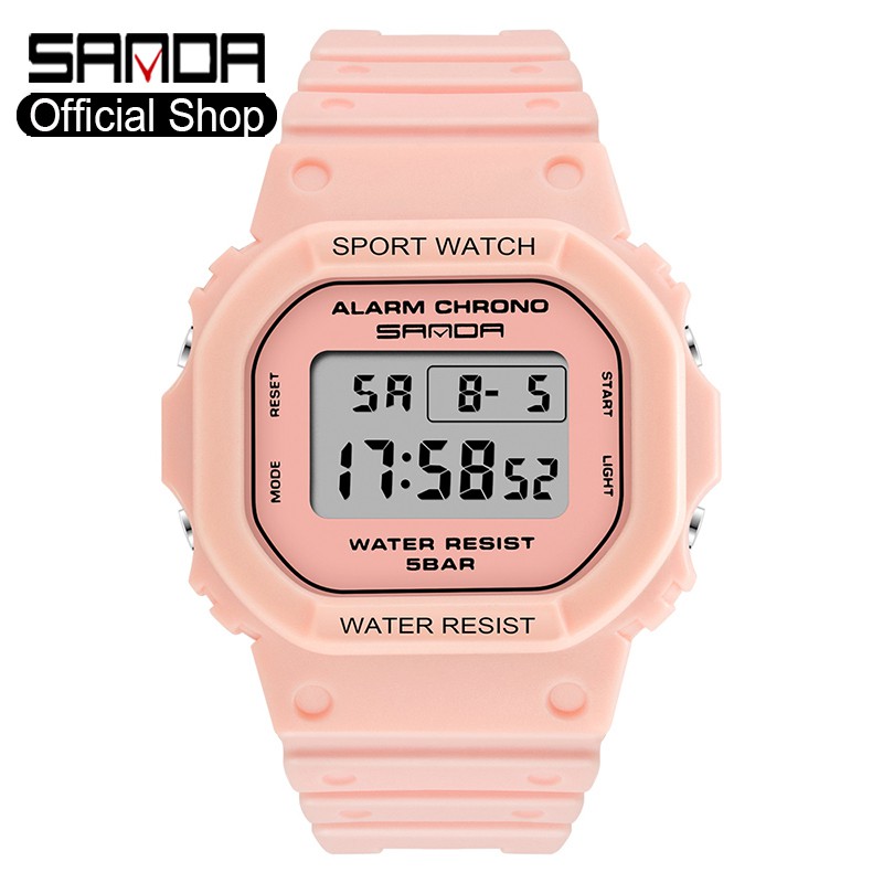 SANDA Women Watch Sports Watch Waterproof Multifunctional LED Watch ...