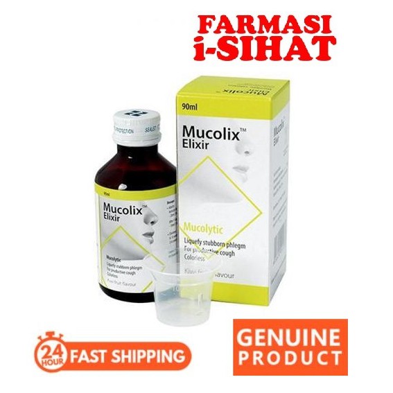 Xepa Mucolix™ Elixir 90ml (For productive cough by helping to liquefy ...