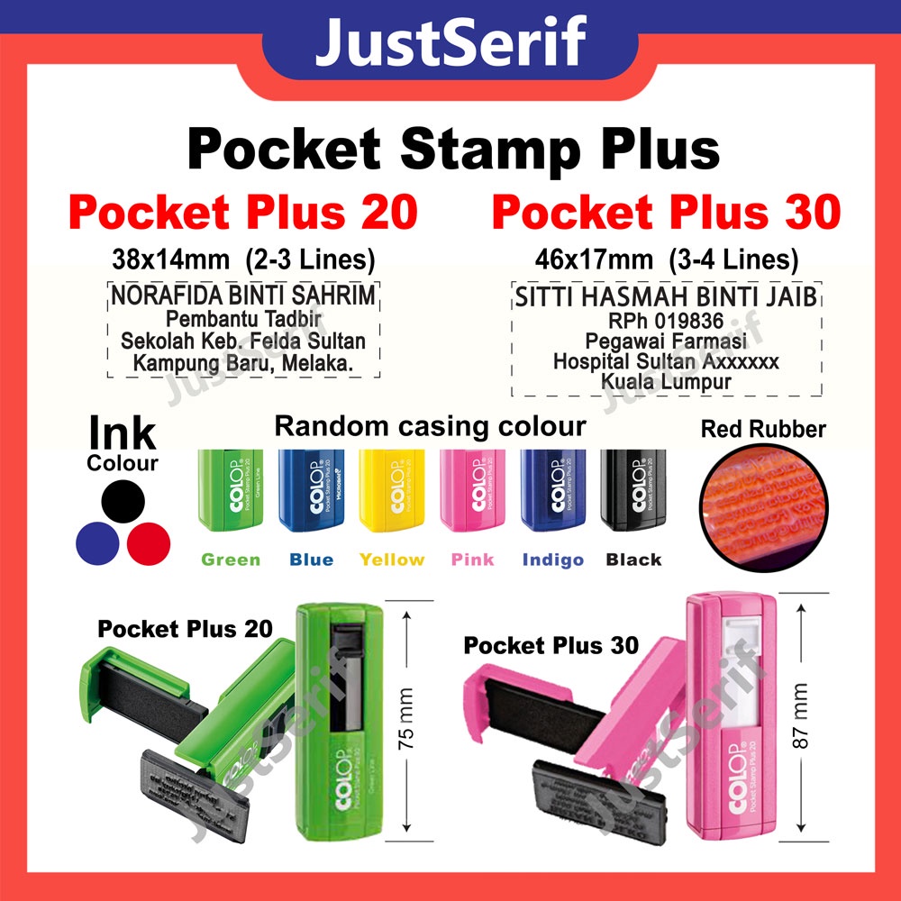 Colop Pocket Plus Self-Inking Stamp Colop Pocket Plus 20 30 Custom Made Nurse Doctor | Shopee ...