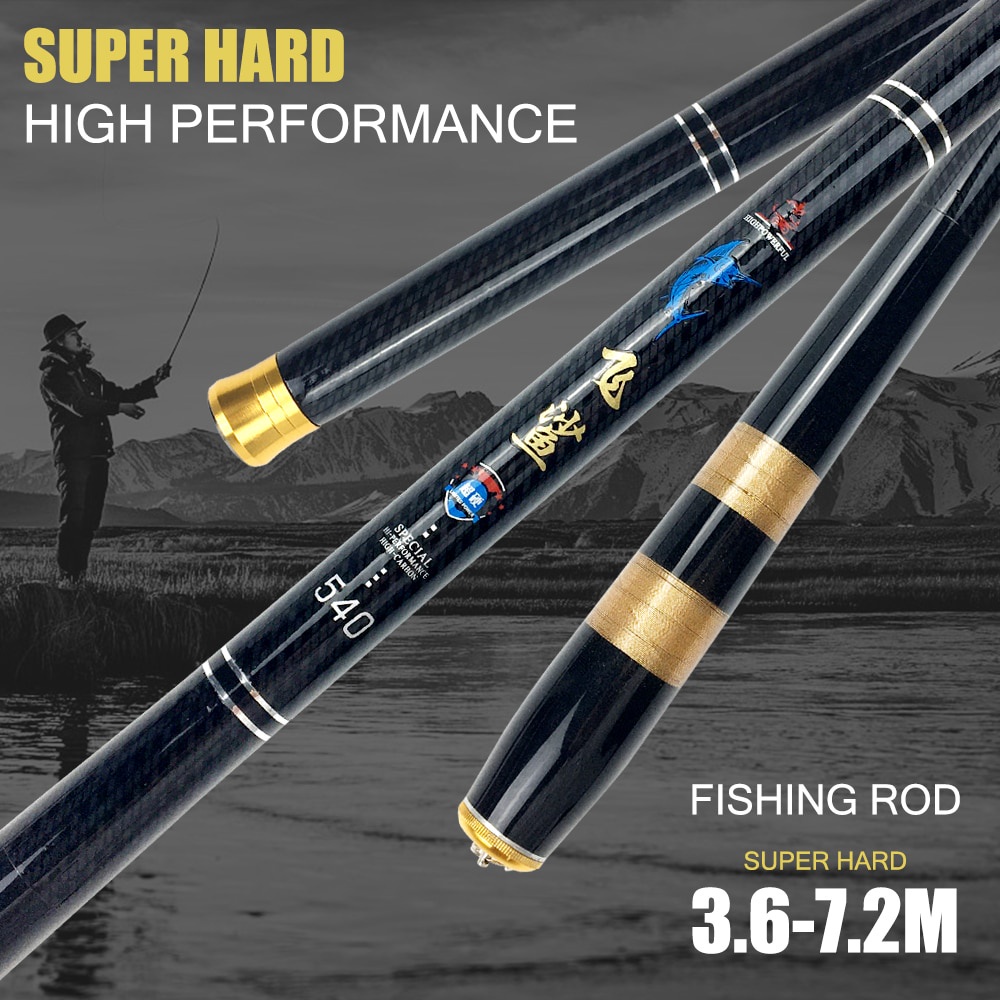 SIECHI High Quality Super Light Hard Glass Fiber Hand Fishing Pole ...