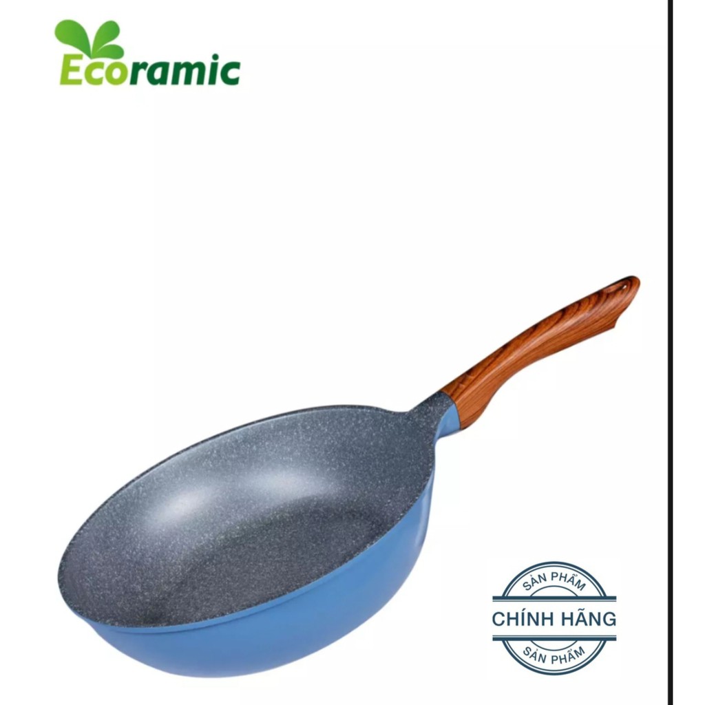 26CM ECORAMIC Korean Deep Stone Pattern Non-Stick Pan with Magnetic ...
