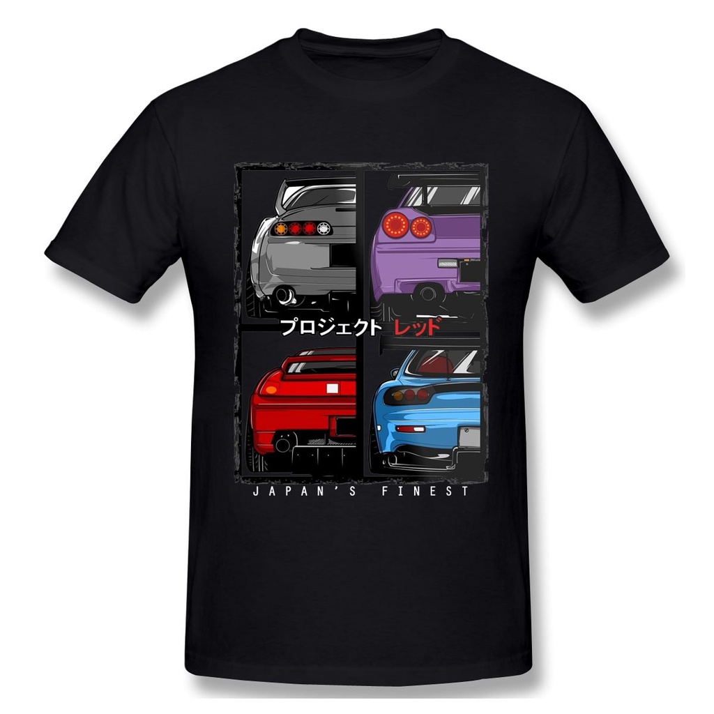 JDM T-Shirts R34 NSX FD3S RX7 Japan Racing Car Print Streetwear Fashion ...