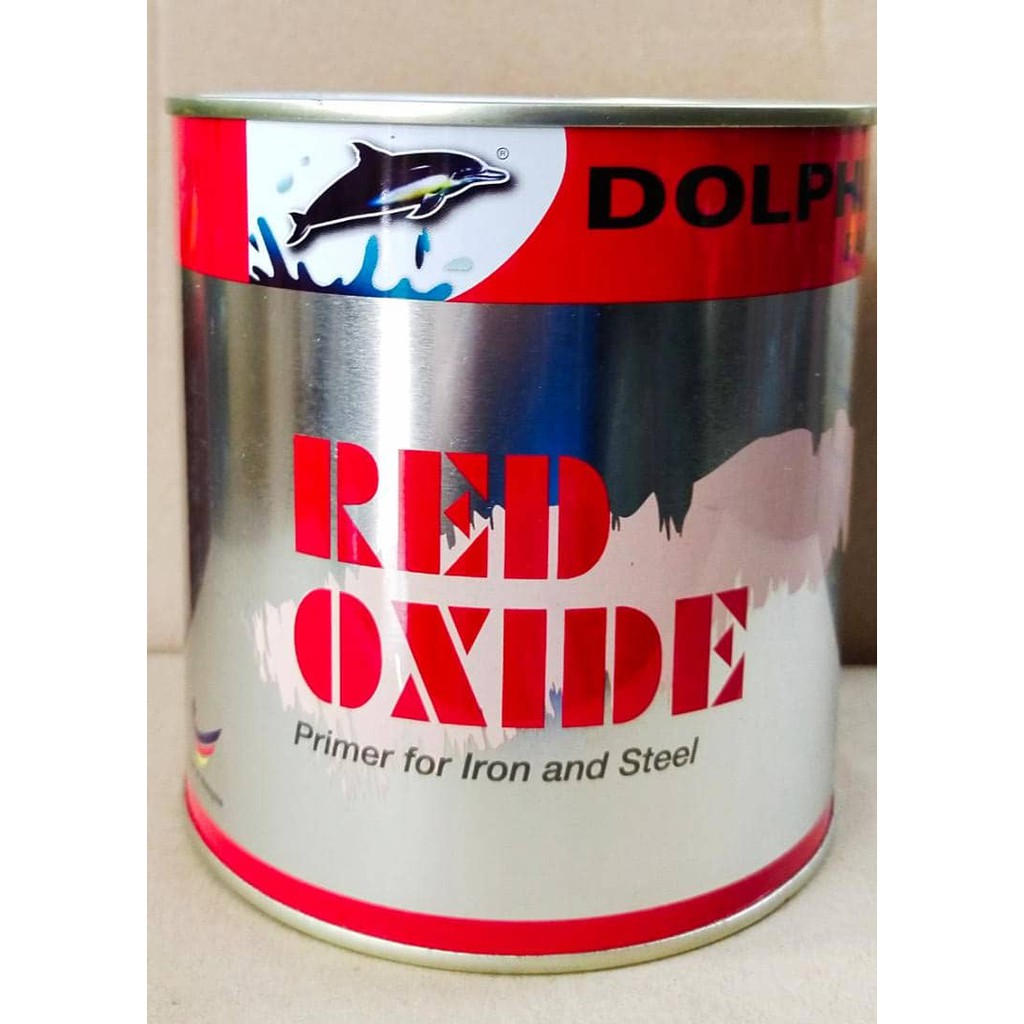 DOLPHIN BRAND ANTI RUST RED OXIDE/BLACK OXIDE (1 LITRE) Cat pengegah ...