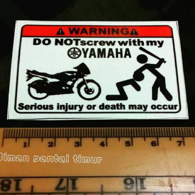 STICKER RXZ YAMAHA WARNING | Shopee Malaysia