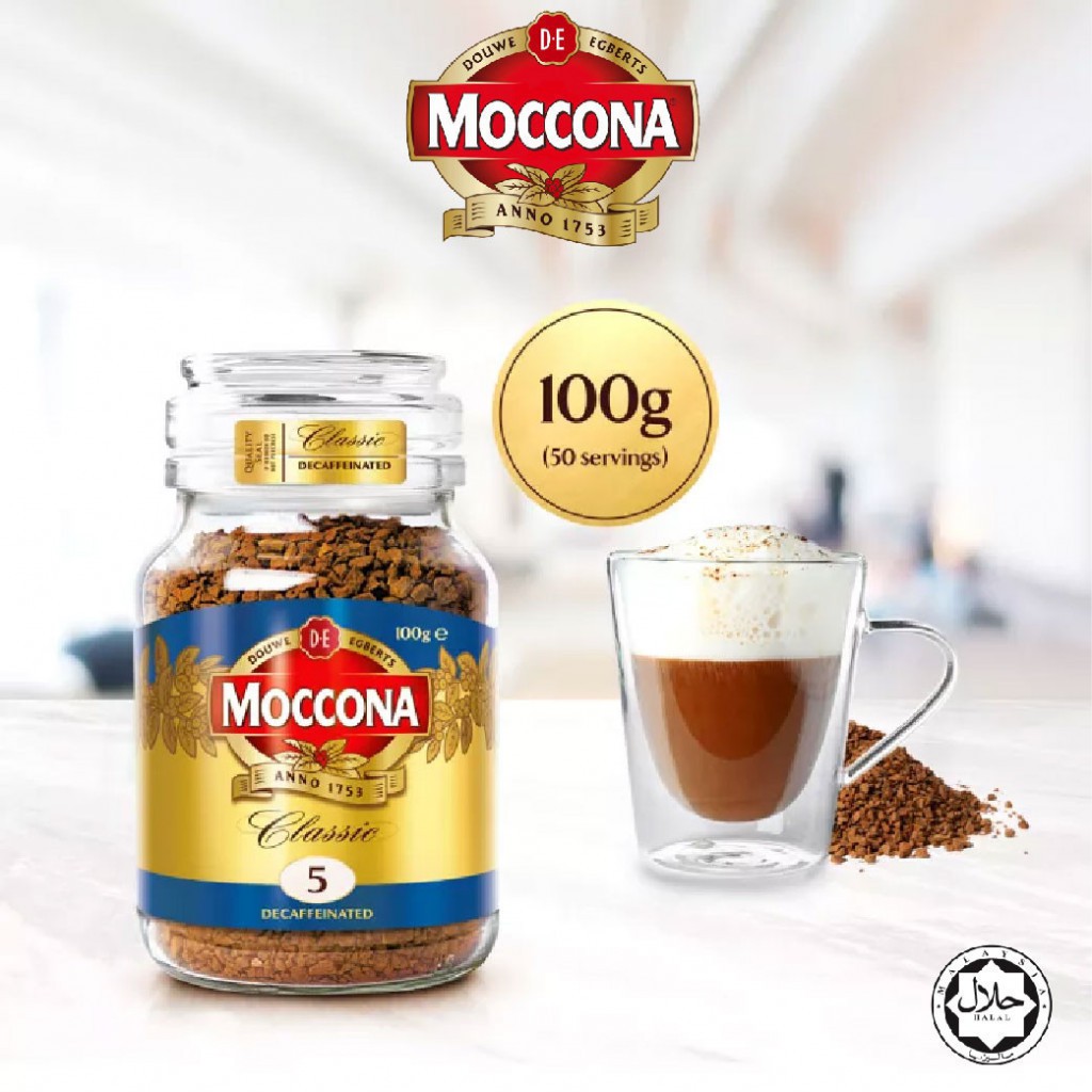 Moccona Classic Decaffeinated Freeze Dried 5 Coffee 100g | Shopee Malaysia