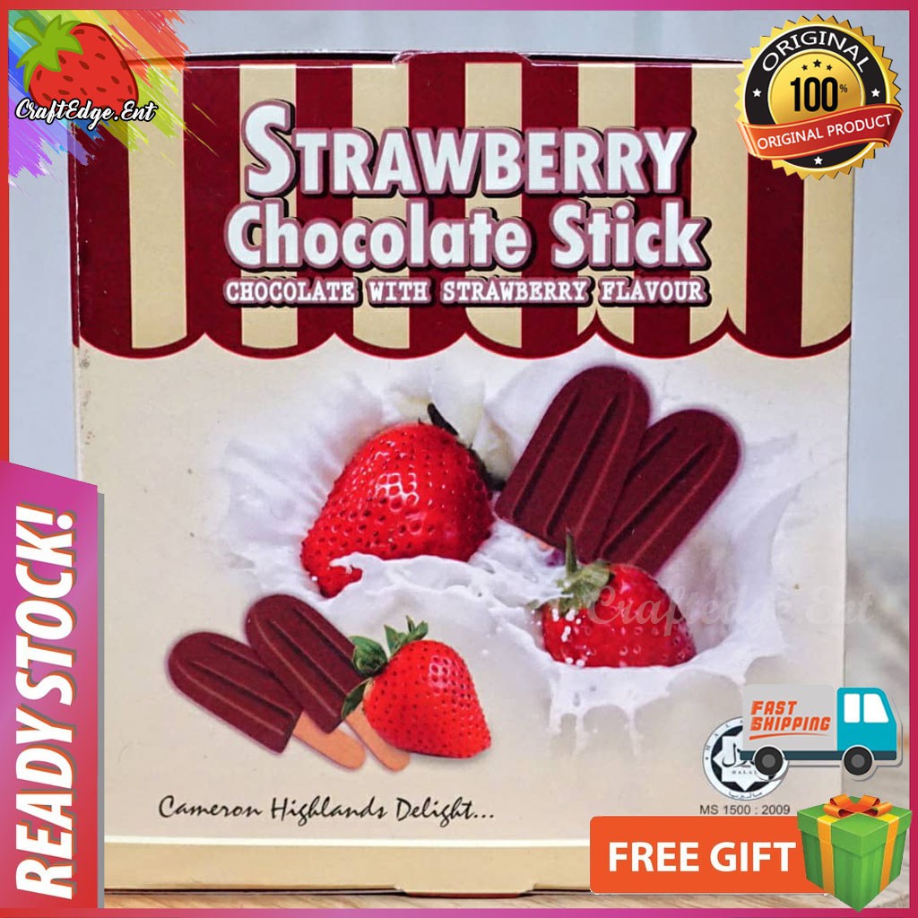 STRAWBERRY CHOCOLATE STICK COKLAT STRAWBERI FROM BIG RED STRAWBERRY ...