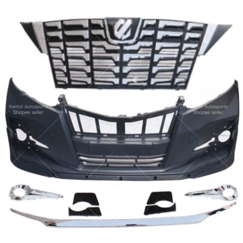TOYOTA ALPHARD ANH20 FRONT BUMPER (design ANH30) Fit alphard 2008-2014 ...