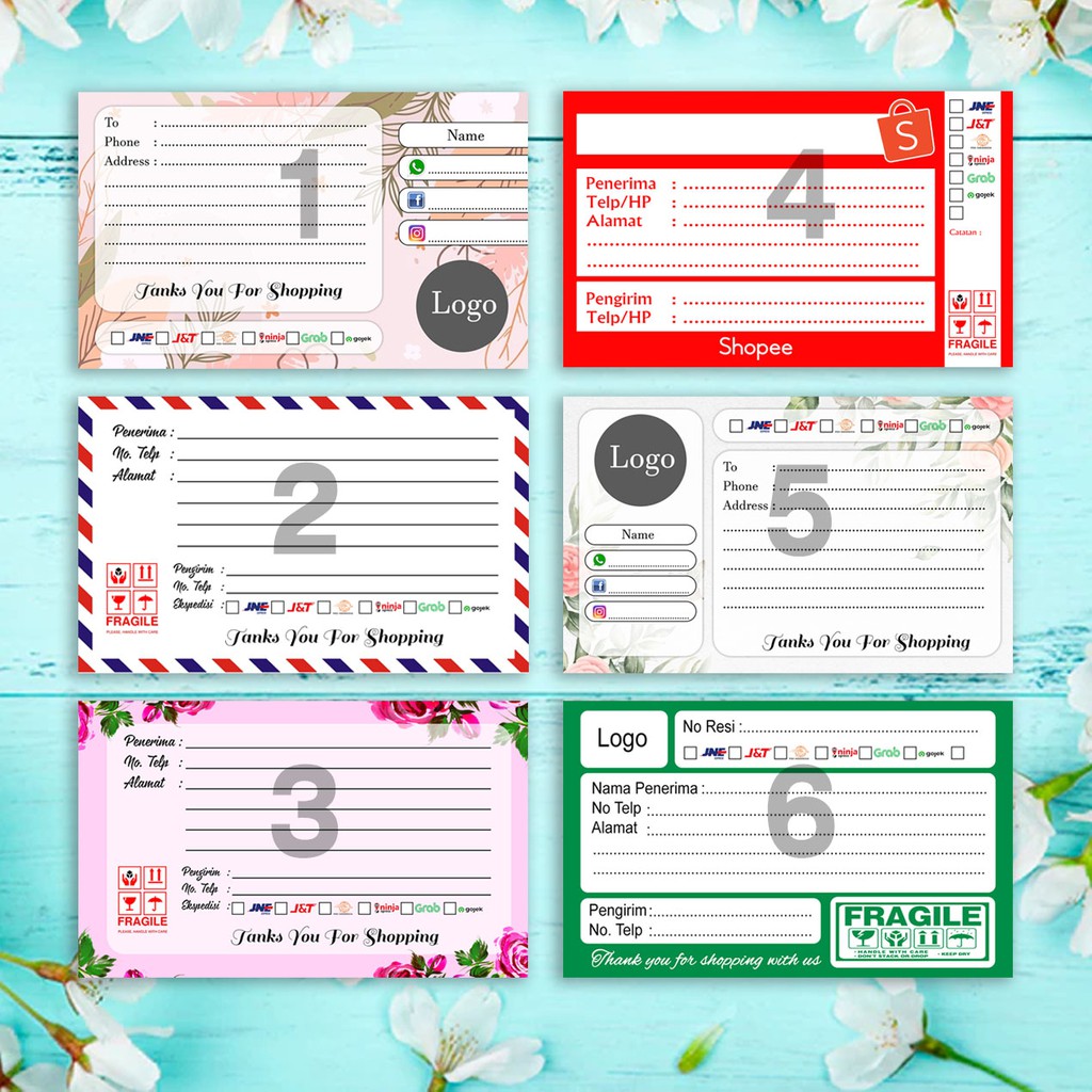 Shopee olshop delivery label sticker 10x6 cm | Shopee Malaysia