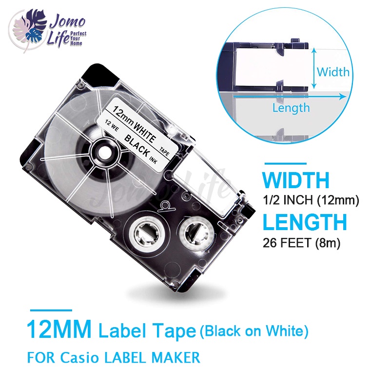 🌿 Compatible Casio label printer tape 12mm kl-120 kl 120 kl 130 170 180 ...