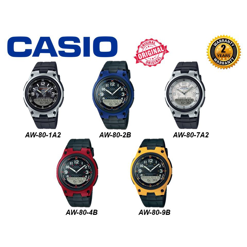 CASIO AW-80 SERIES ANALOG-DIGITAL WATCH ORIGINAL | Shopee Malaysia