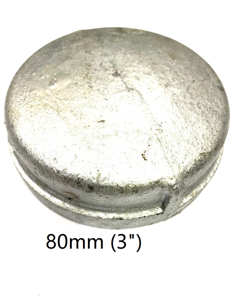 80mm ( 3" ) Galvanized Iron ( GI ) Pipe Fitting End Cap GIEC080 ...