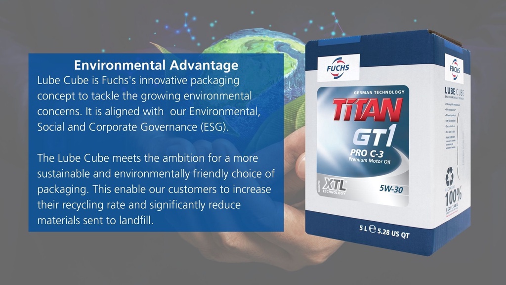 Fuchs Lube Cube Titan GT1 Pro C3 5W30 Fully Synthetic Engine Oil 5L Car ...