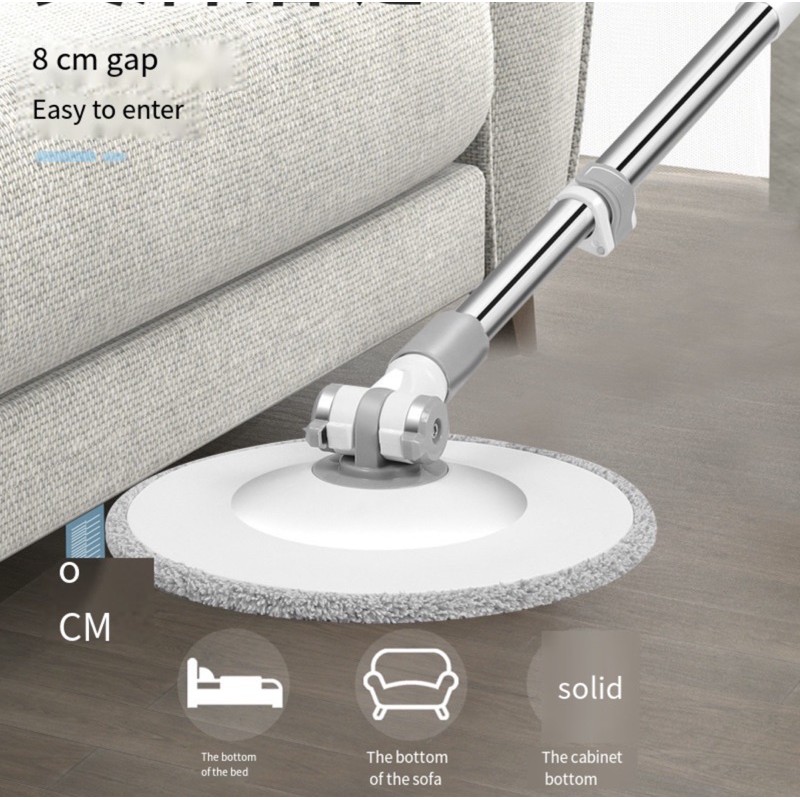 Spin Mop and Bucket Set Free Hand Wash Mop Sewage Separation Wet and ...