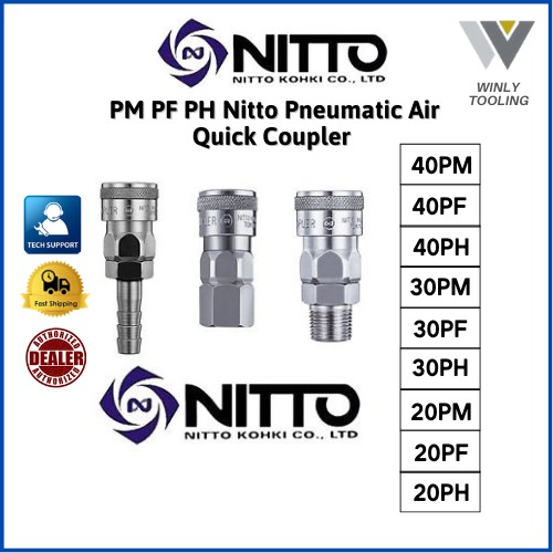 PM PF PH Nitto Pneumatic Air Quick Coupler (Made in Japan) | Shopee Malaysia