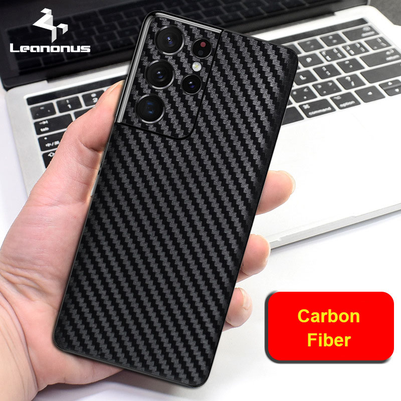 Carbon Fiber Grain Decal Skin for S21 S22 S23 S24 Ultra Plus S21 Back ...