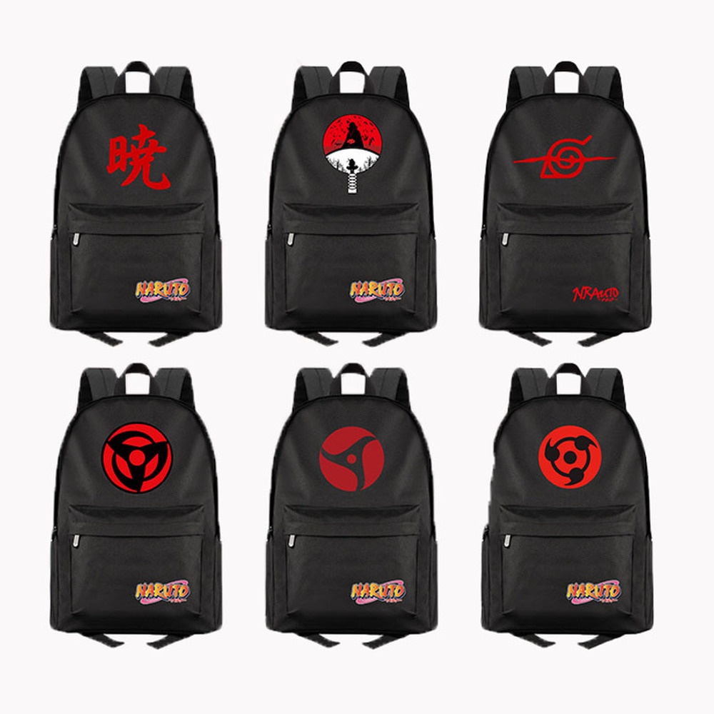 Anime Backpack NARUTO Uchiha Sasuke Uzumaki Naruto Student Canvas Bag ...