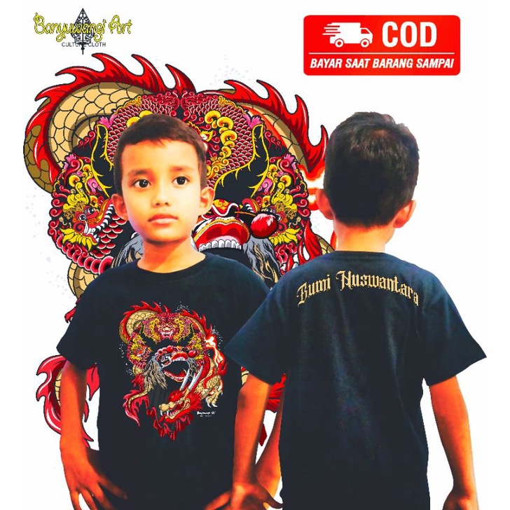 Barongan children's jaranan t-shirt, barong devil | Shopee Malaysia
