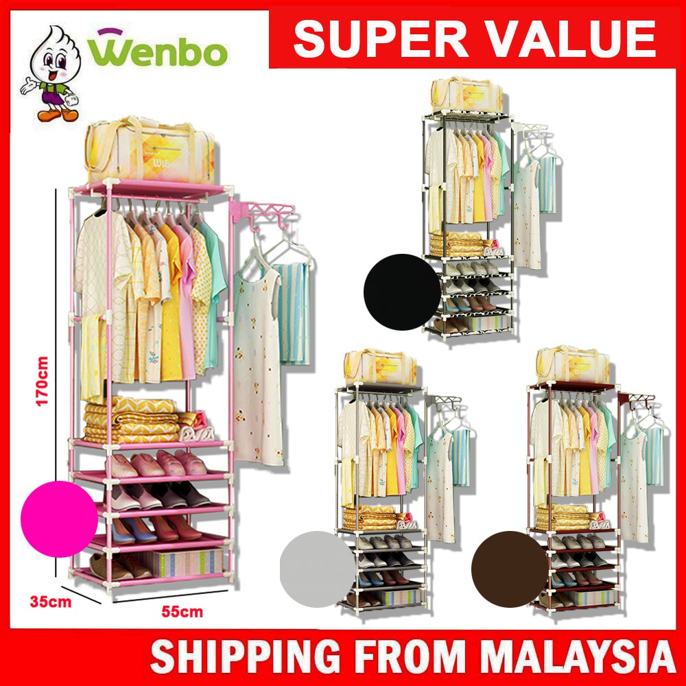 Wenbo Korean Multipurpose Organizer Rack Clothes Simple Elegant design ...