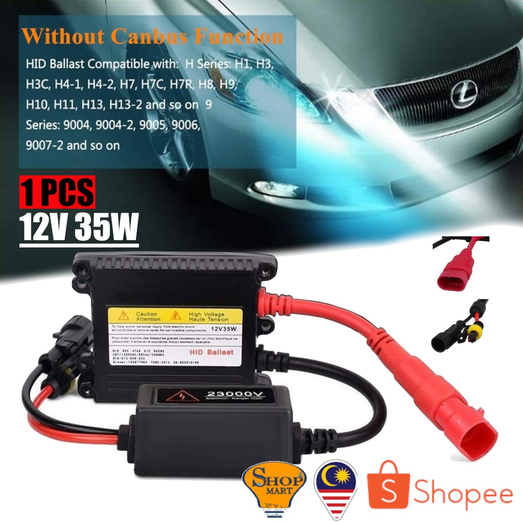 1PCS 12V 35W AC/DC Car Hid Ballast Hid Light Bulb Ballast Ultra Slim ...