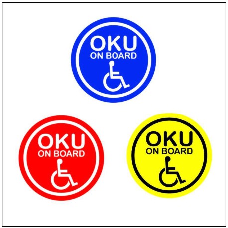 OKU Sticker (JPJ approved sticker) | Shopee Malaysia