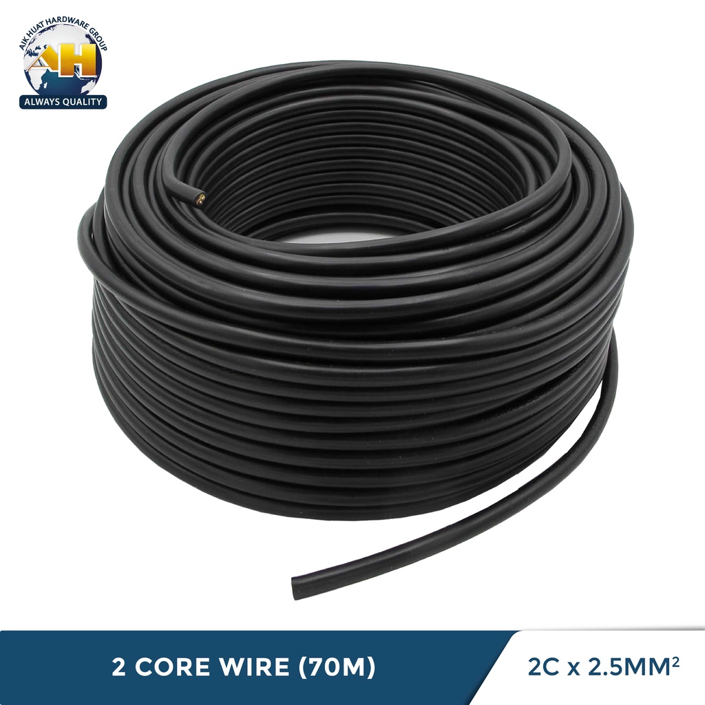2 Core Twin Flat Pin Wire (2.5mm) PVC Flexible Cable PVC Insulated ...