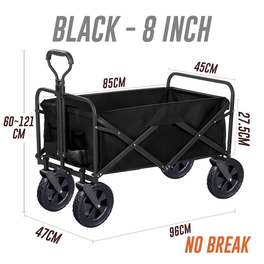 5IN/8IN Large Camping Trolley / Foldable Outdoor Trolley/Baby Troli ...