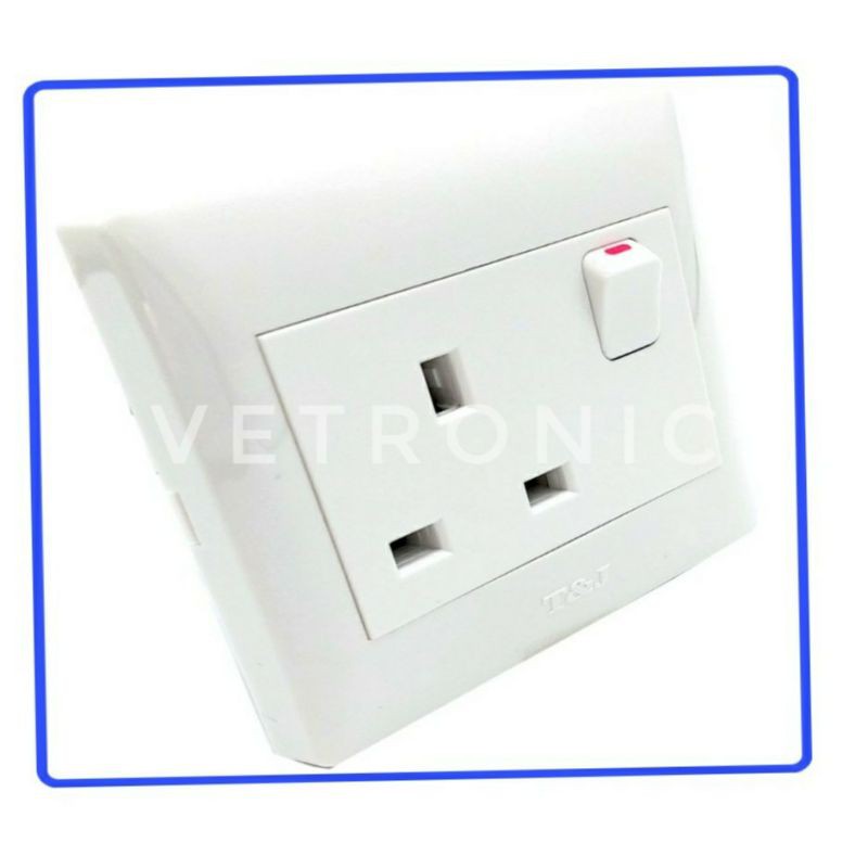 T&J Switches Dazzle 13A 15A Switched Socket Outlet 1 2 3 4 Gang 1Way ...