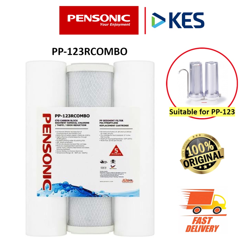 Pensonic Water Filter Cartridge Combo PP-123RCOMBO PP123RCOMBO | Shopee ...