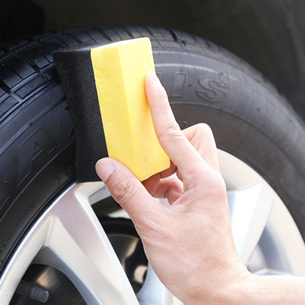Car Wheel Tyre Cleaning Pad Dressing Waxing Polishing Curve Sponge Tyre ...