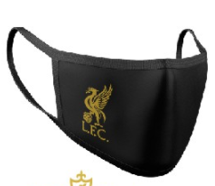 FAST SALE!!>> FACE MASK LIVERPOOL GOLD PRINT FOR ADULT W/POCKET ...