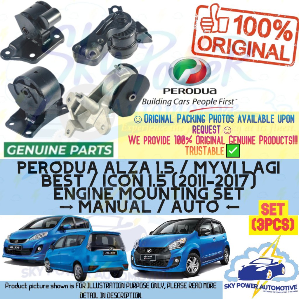 PERODUA ALZA / MYVI LAGI BEST / ICON 1.5 (2011-2017) (MANUAL / AUTO ...