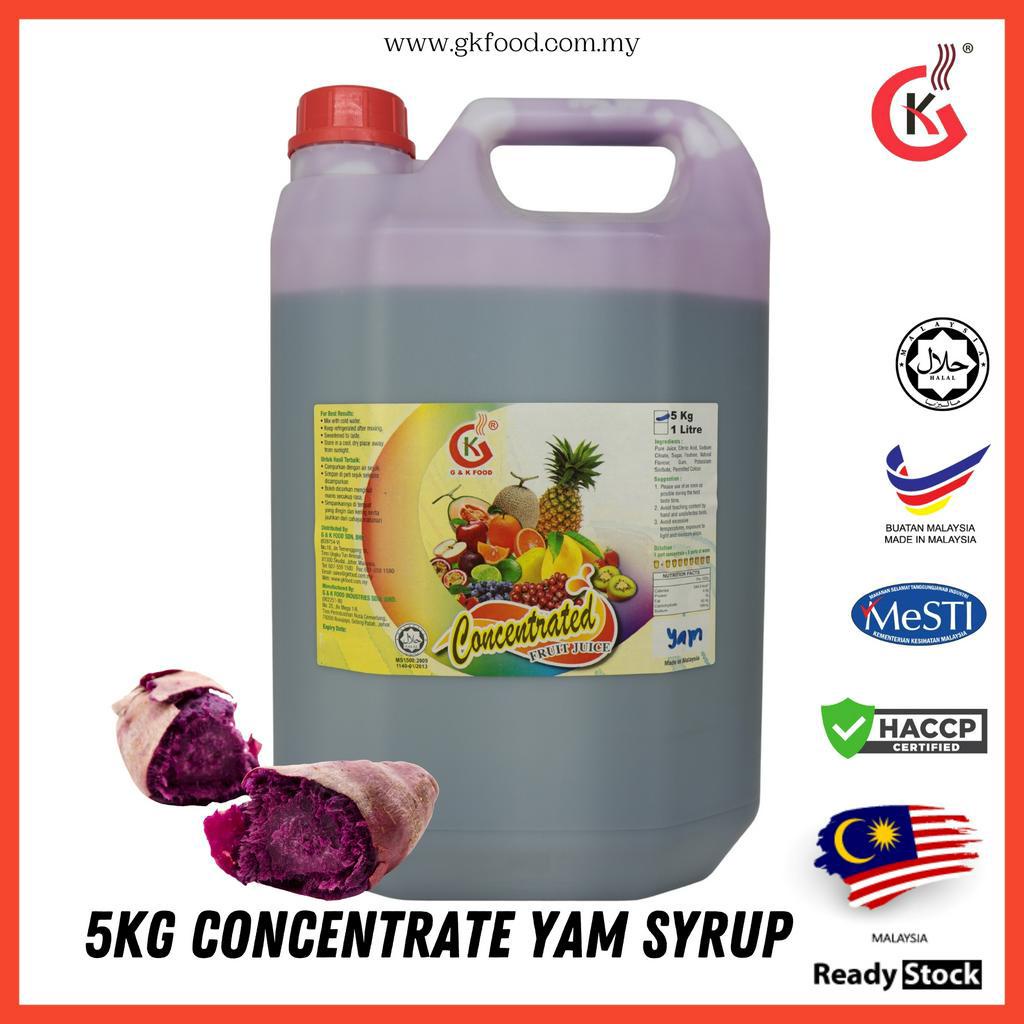 G&K 1:8 Concentrate Yam Syrup 5kg(4L) | Syrup Keladi Pekat Halal | Air Balang,Iceblended ...