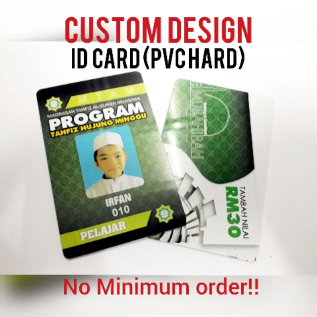 ID Card Custom Design Full Colour Print (Pvc Hard) 1 side [ ID CARD ...