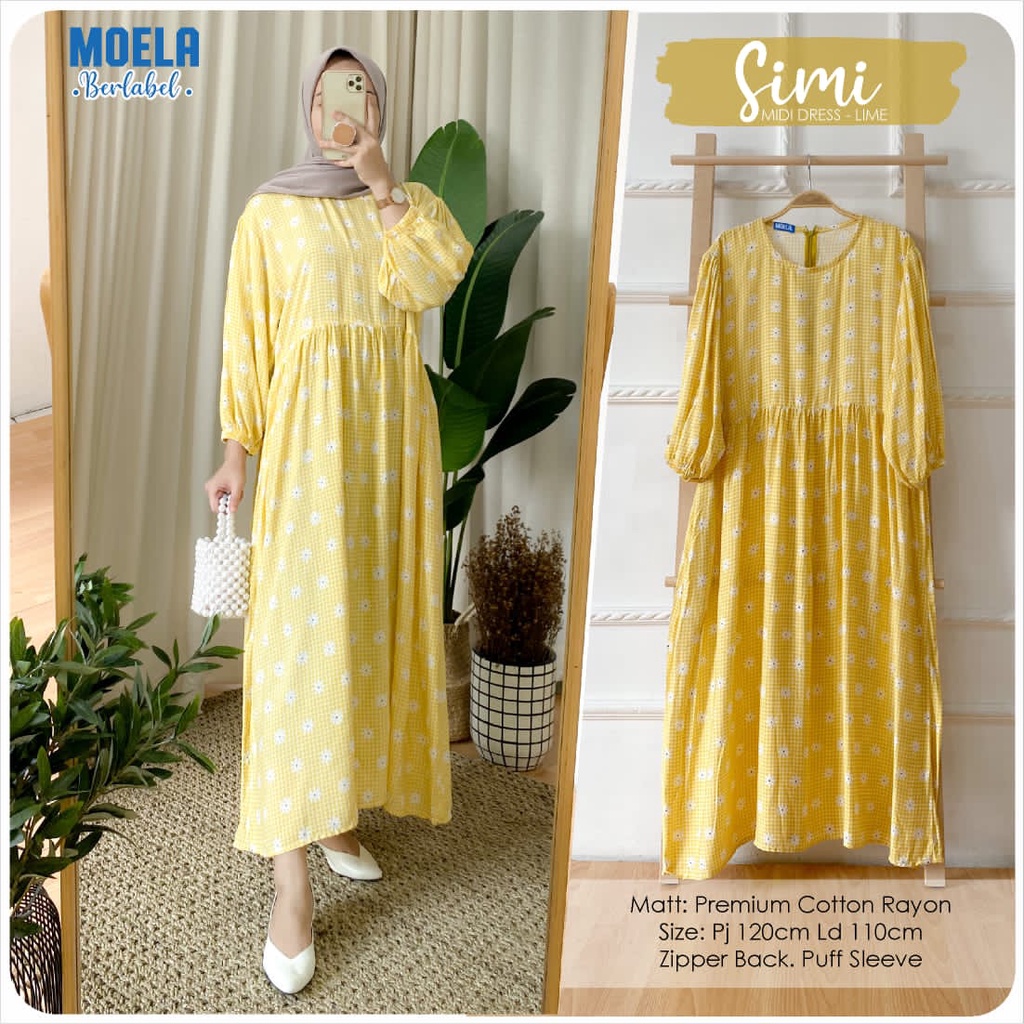 Simi MIDI DRESS LD 110 BY ORIGINAL MOELA LABELED | Shopee Malaysia