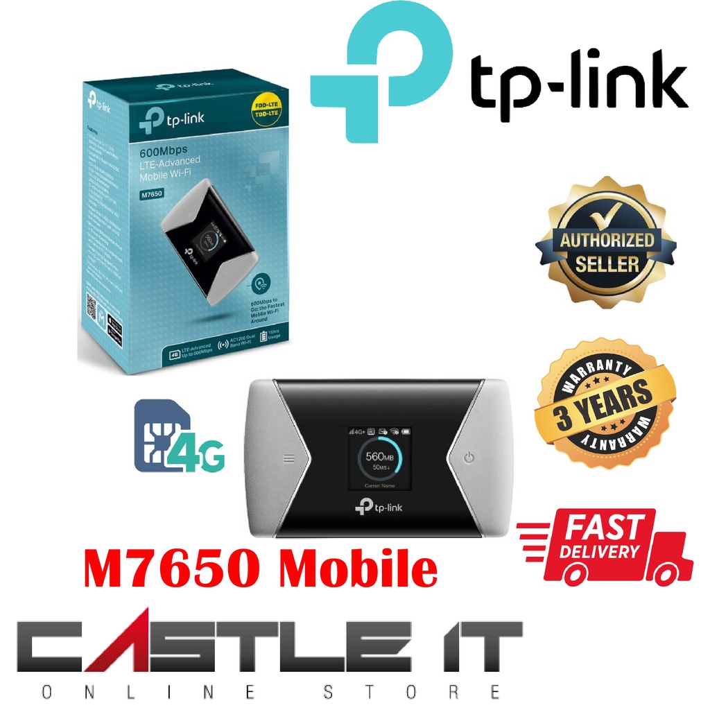 TP-LINK M7650 Mobile 4G+ LTE AC1200 Dual Band Modem Router | Shopee ...