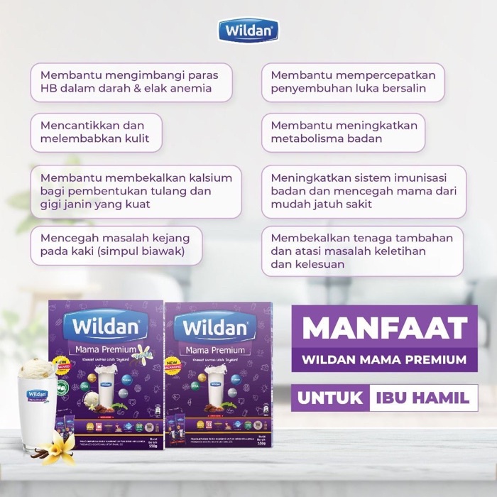 💙 Wildan Mama Premium Original Vanilla Susu Kambing Goat Milk Booster ...