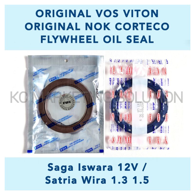 VOS Viton / NOK CORTECO Flywheel Oil Seal Saga Iswara 12V/Satria/Wira ...