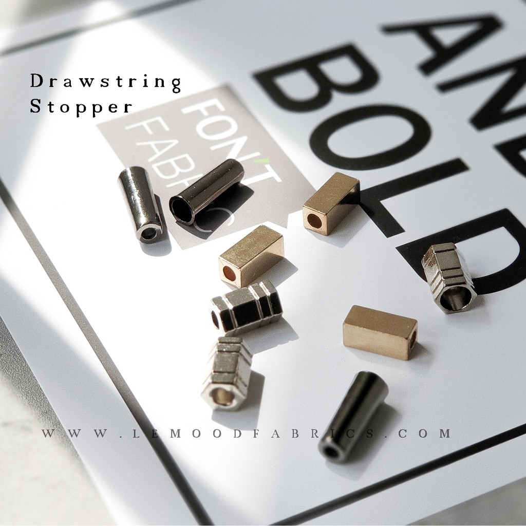 Le Mood (1 Piece) Metal Drawstring Stopper Cord Lock Rope End Cord End ...