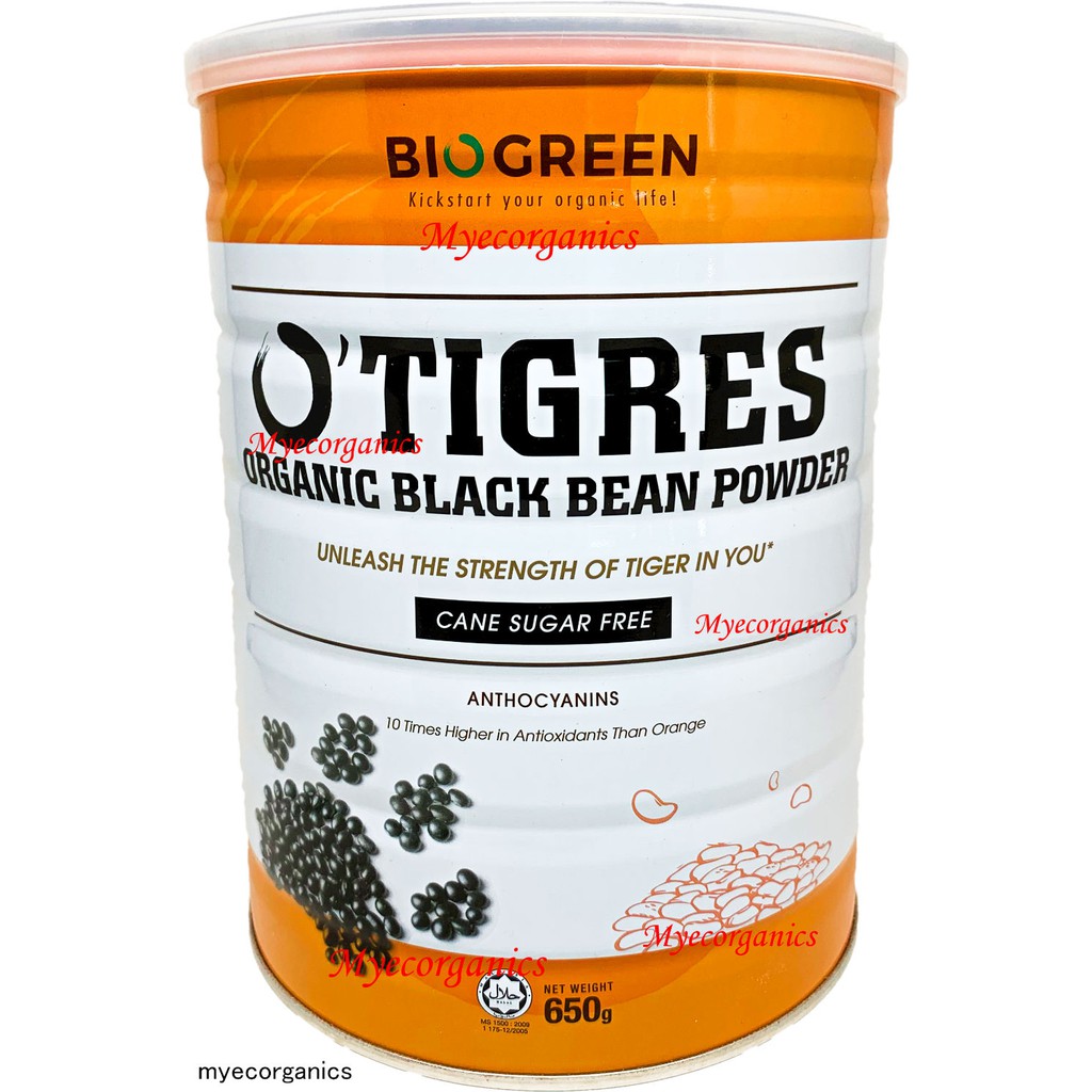 **EXP 5/2027** Biogreen O’Tigres Sugar Free Organic BLACK BEAN Powder 650G | Shopee Malaysia